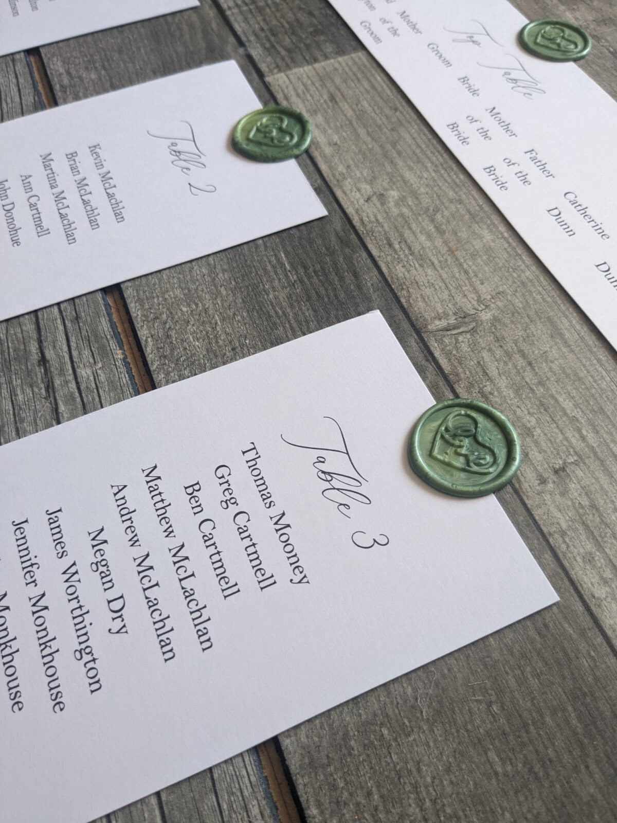 Wedding Table Plan Cards, Seating Plan, Wedding Seating Chart, Seating ...