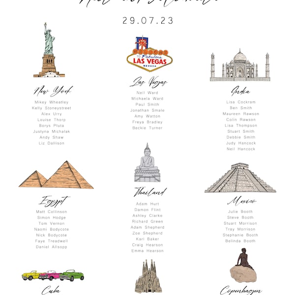 Magnet Seating Chart - Etsy