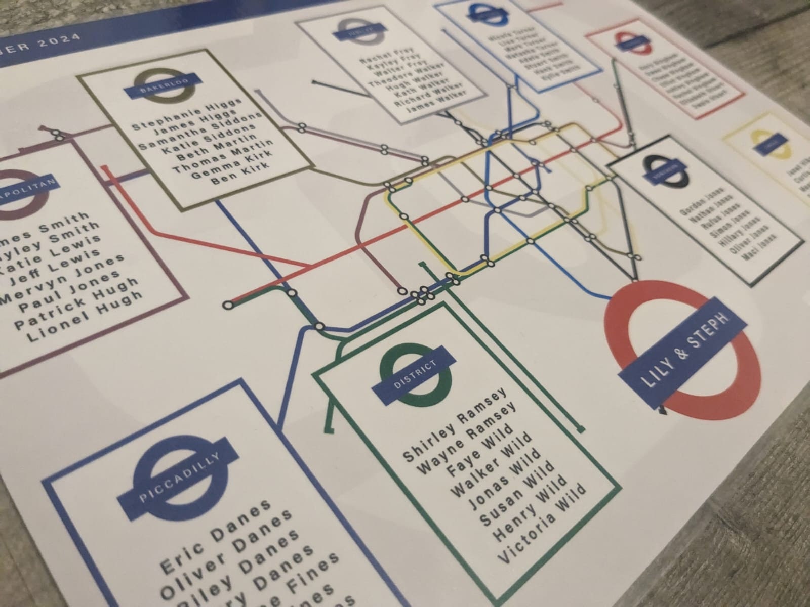London Underground Seating Chart Table Plan Wedding Sign Tube, Seating ...
