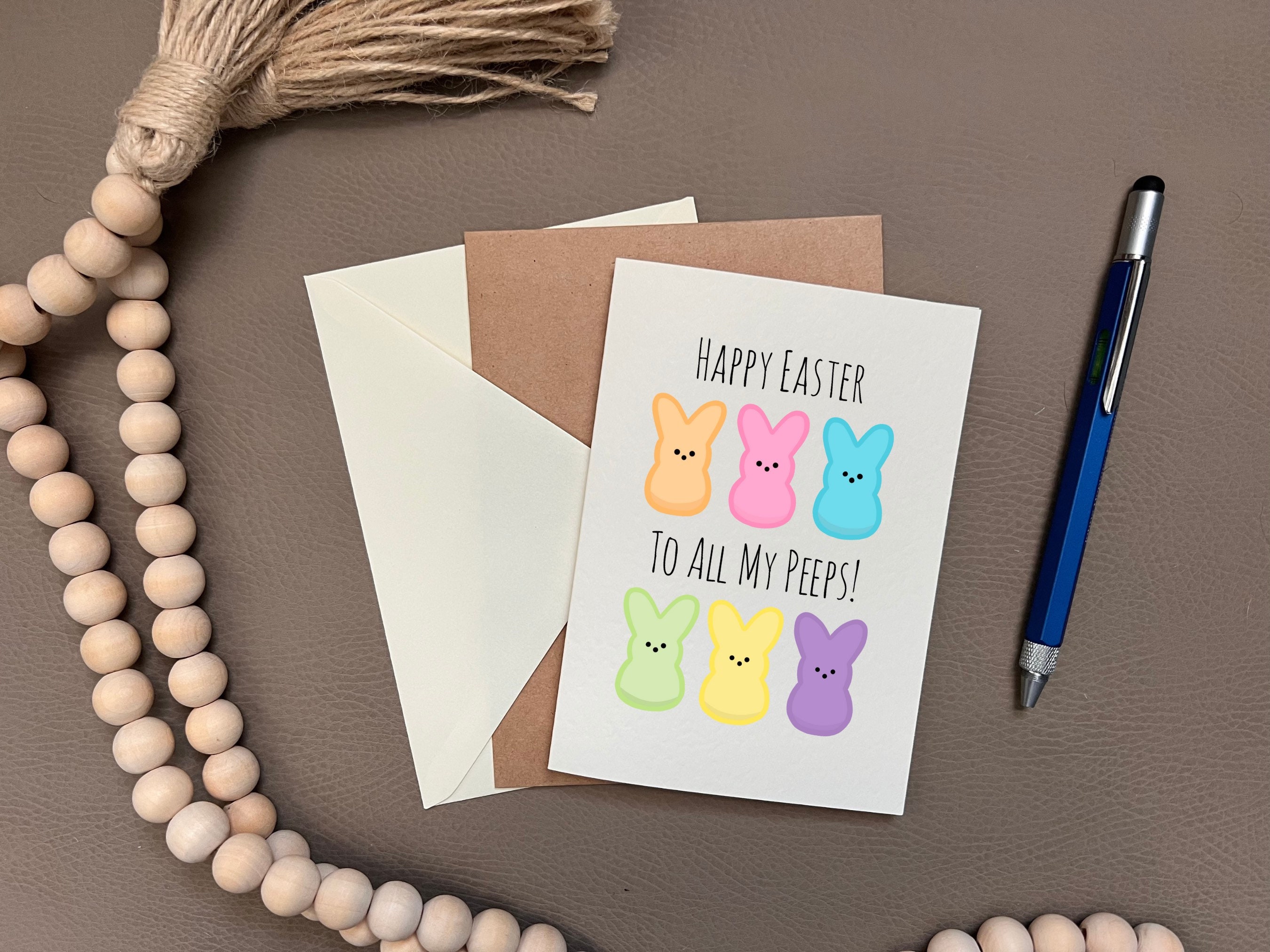 Happy Easter to All My Peeps Easter Card, Peeps Pun, Bunny Card, Easter ...