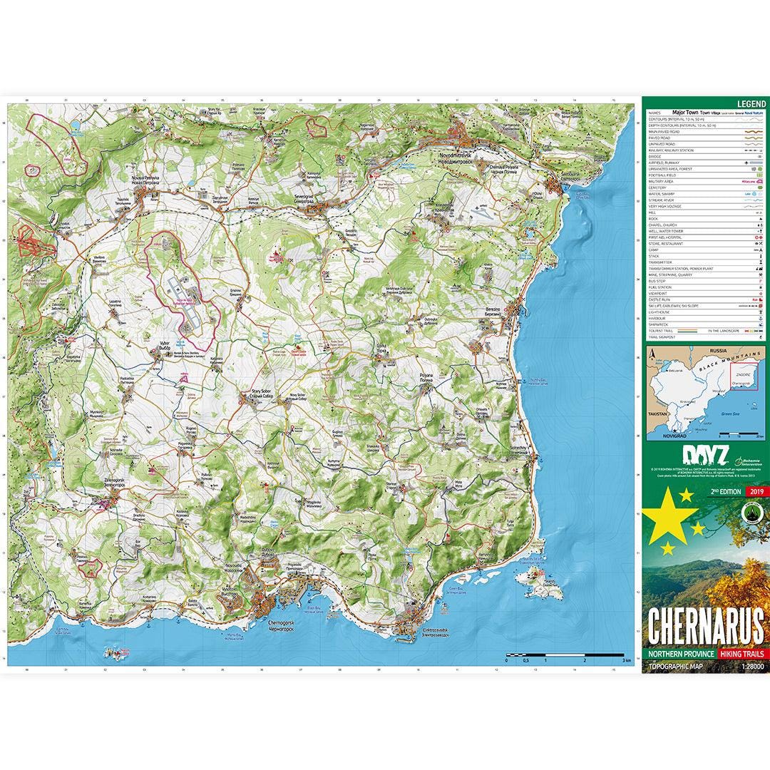 Dayz Chernarus Printed Map - Etsy Canada