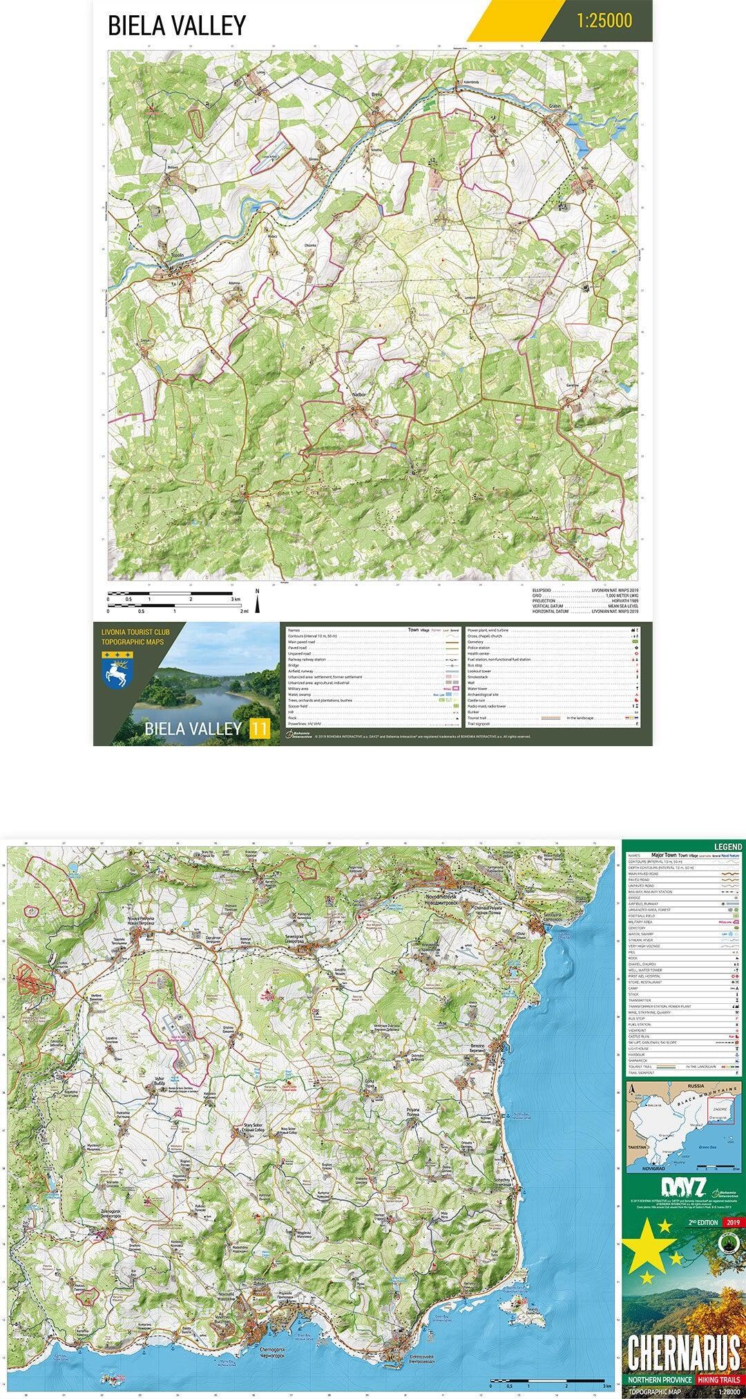 Dayz Chernarus Livonia Printed Maps Bundle - Etsy Ireland