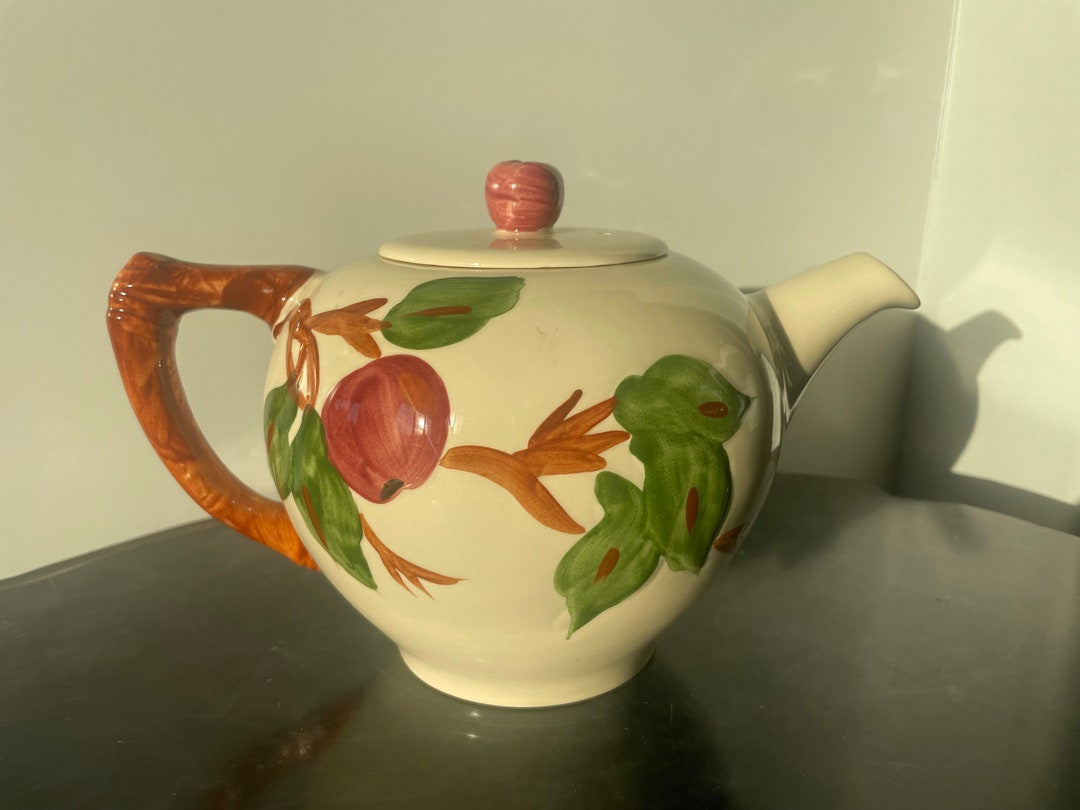 Vintage Franciscan Apple Teapot - Etsy