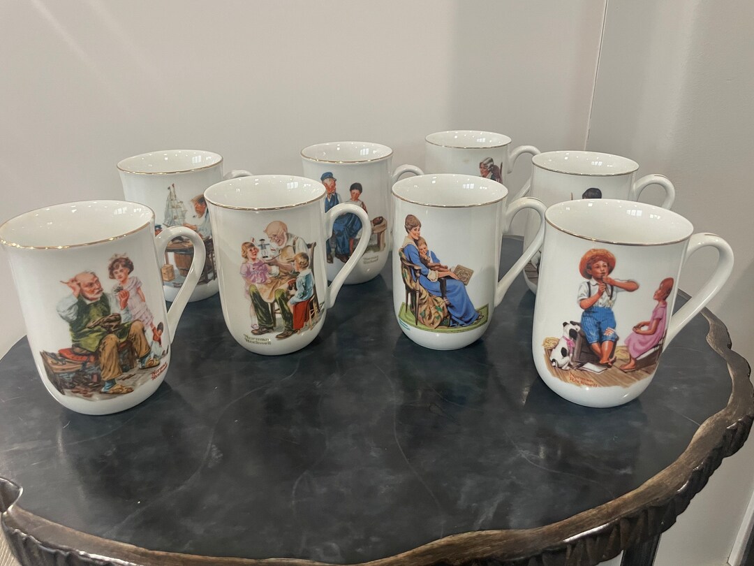 Norman Rockwell Coffee Cup - Etsy