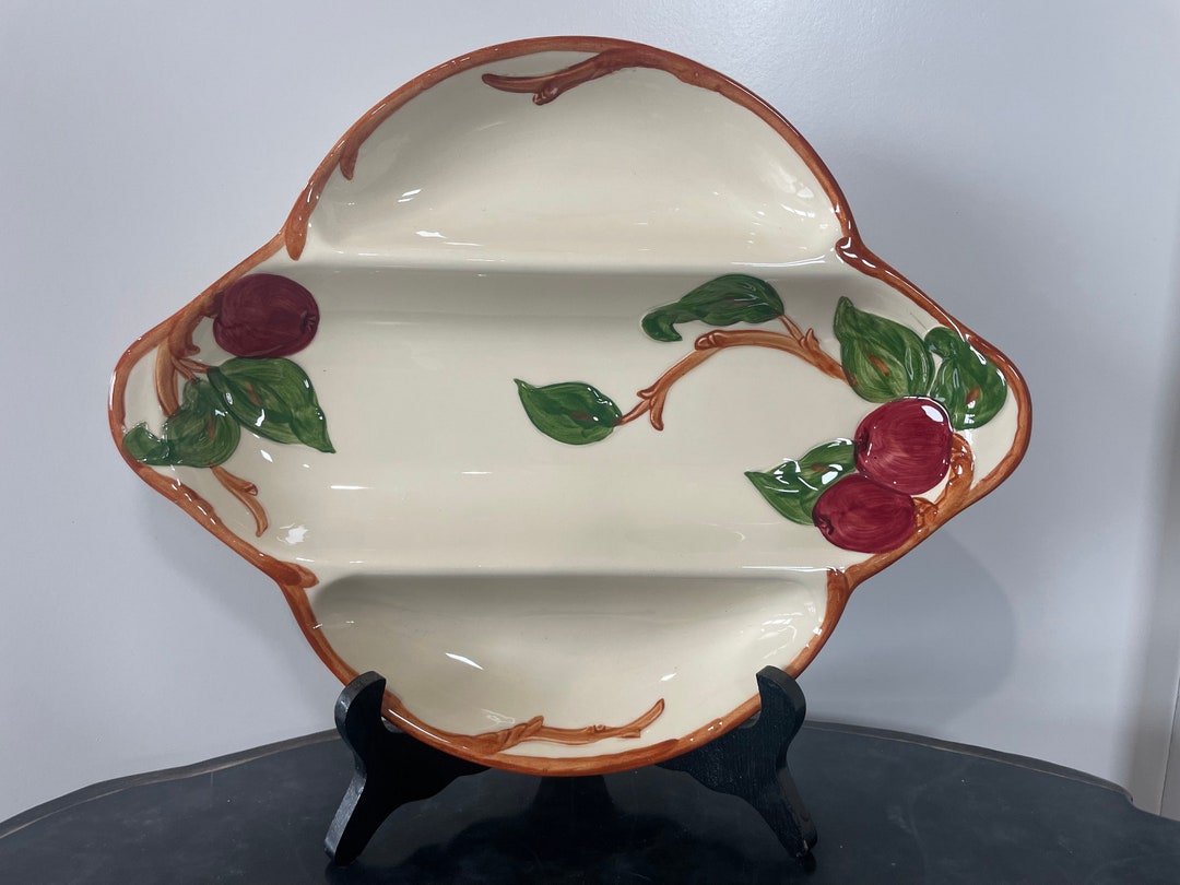 Antique Franciscan Apple Divided Serving Dish - Etsy