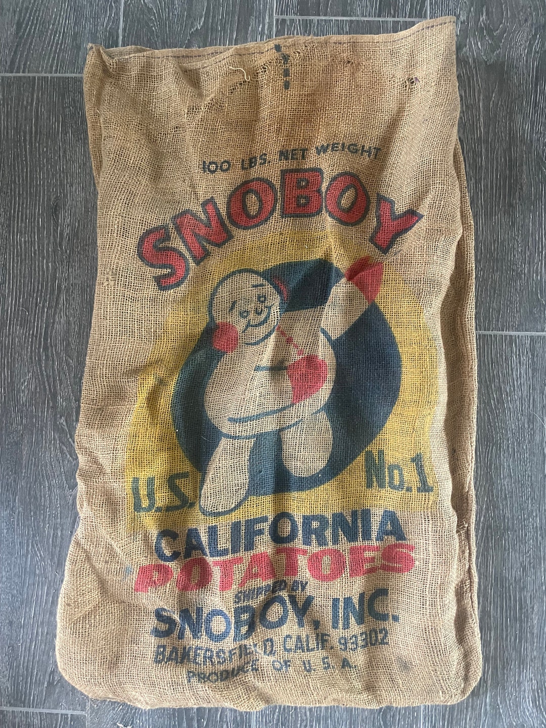 SNOWBOY Potato Sack California - Etsy