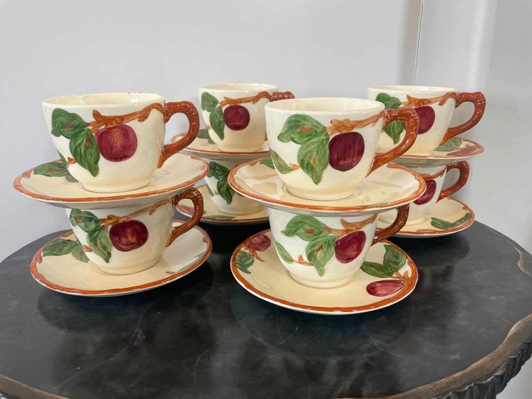 Franciscan Apple Teacup and Saucer - Etsy