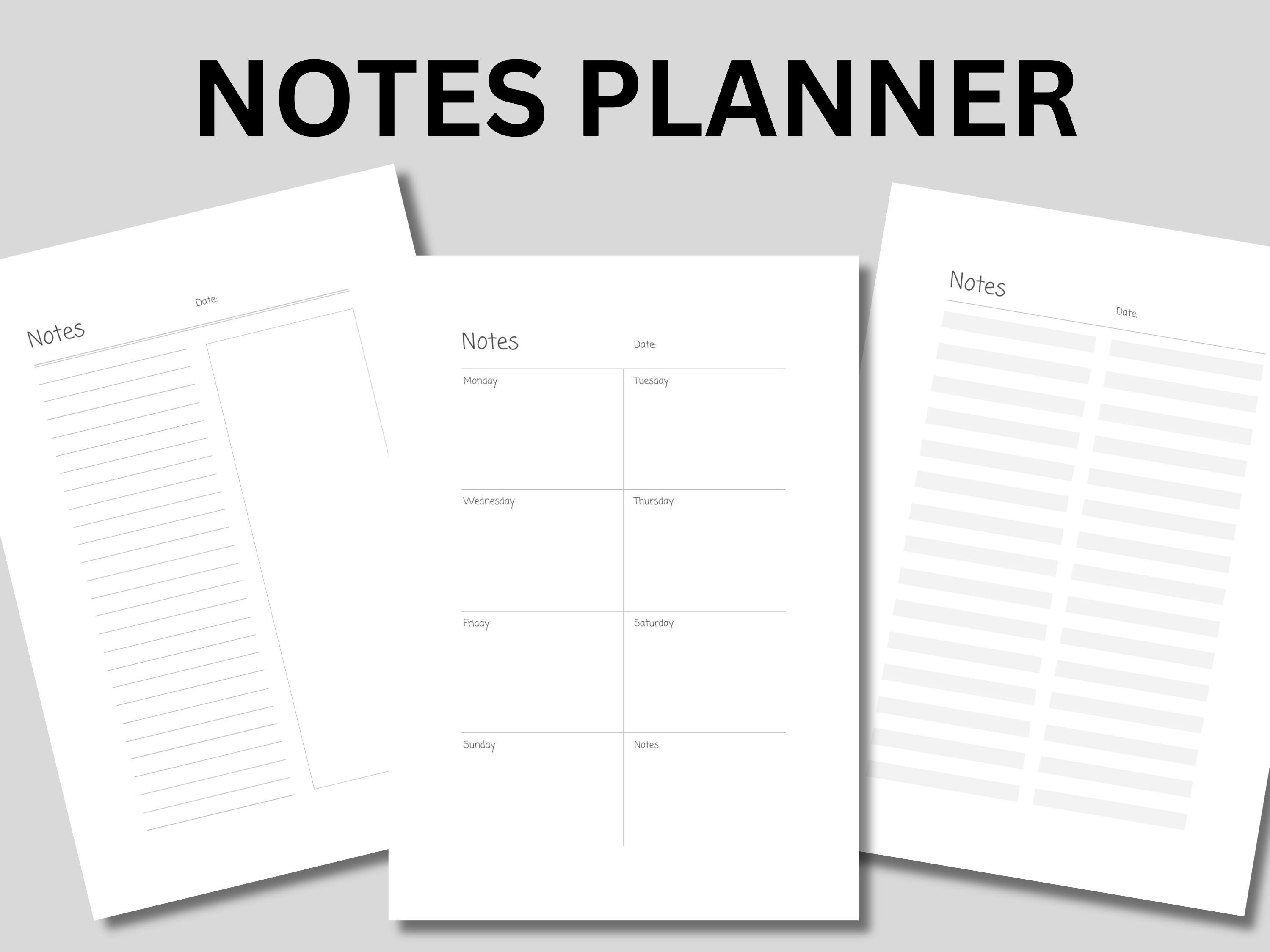 Printable Daily Planner, Daily Notes, Daily Planner, Daily Journal ...