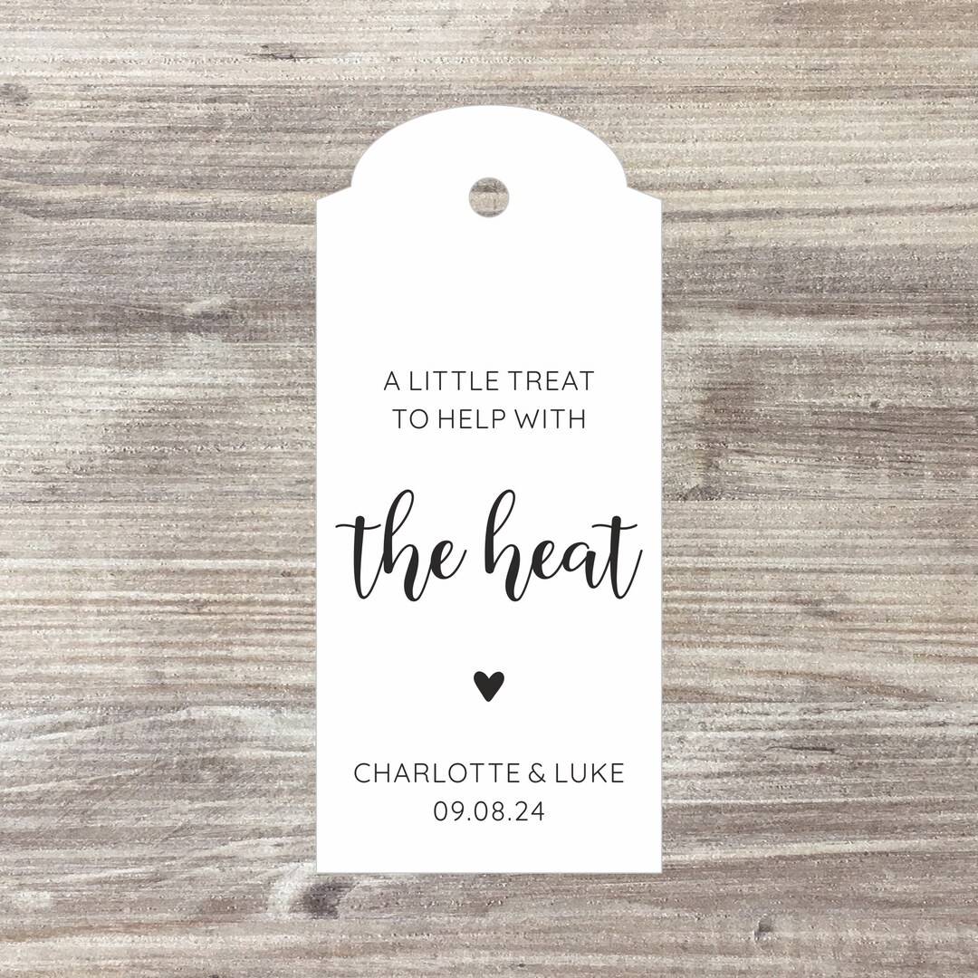 Fan Wedding Tags / Personalised Wedding Favours / A Little Treat to ...
