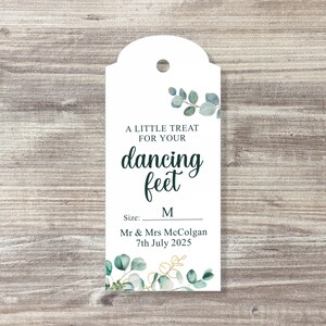 30 X Dancing Feet Tags / Flip Flop Wedding Favour / Personalised ...