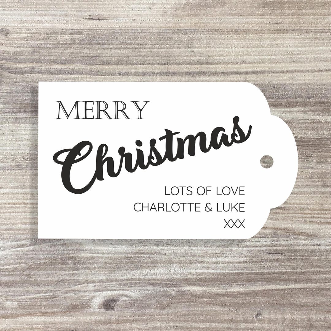 24 X Christmas Gift Tags, Christmas Label, Personalised Present Tags ...