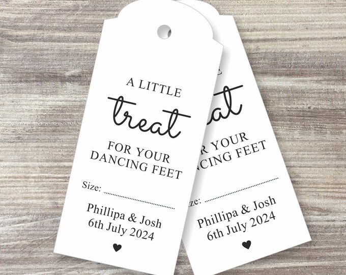 A Treat for Your Dancing Feet - Wedding Flip Flop Sign - Personalised ...