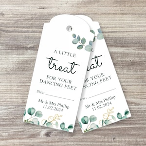 30 X Dancing Feet Tags / Flip Flop Wedding Favour / Personalised ...