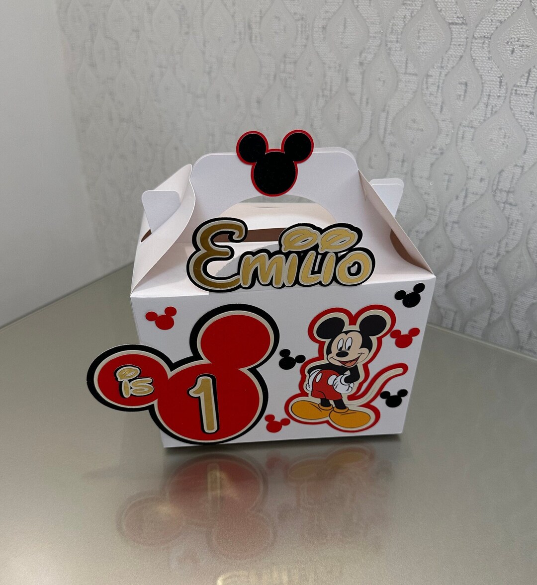 Mickey Mouse / Minnie Mouse Themed Party/food Boxes Kids Personalised ...