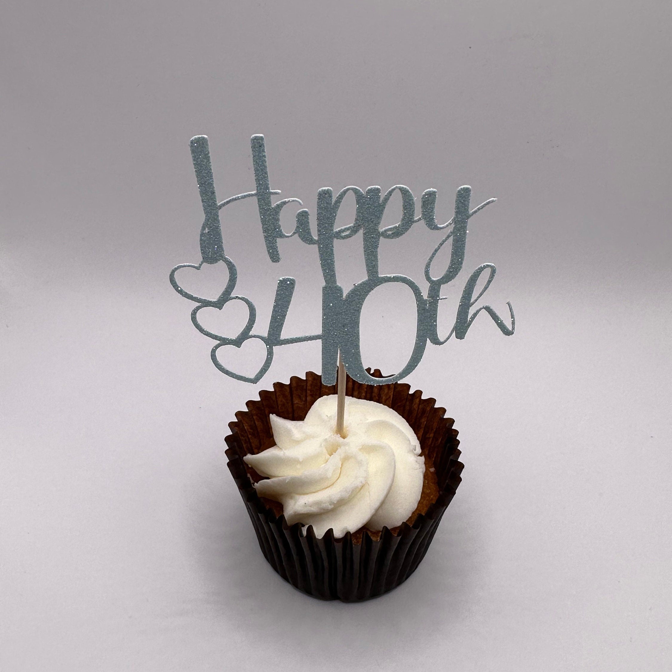 40th Birthday Cupcake Toppers - Etsy