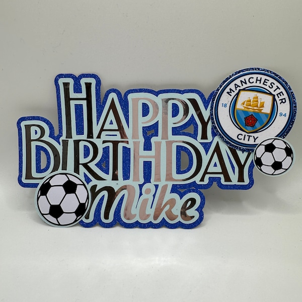 Man City Cake Topper - Etsy UK