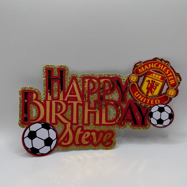 Manchester United Cake Topper - Etsy UK