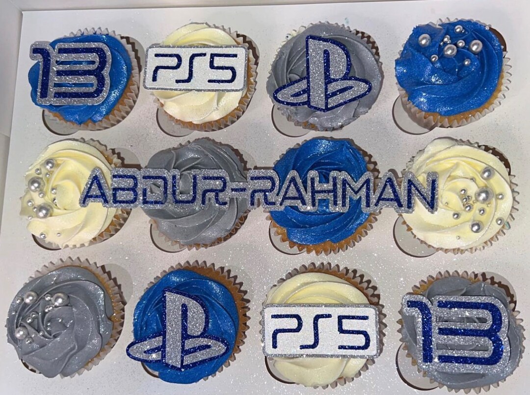 PS5 Cupcake Toppers Gaming Cupcake Toppers Gaming PS5 PS5 Gaming Party ...