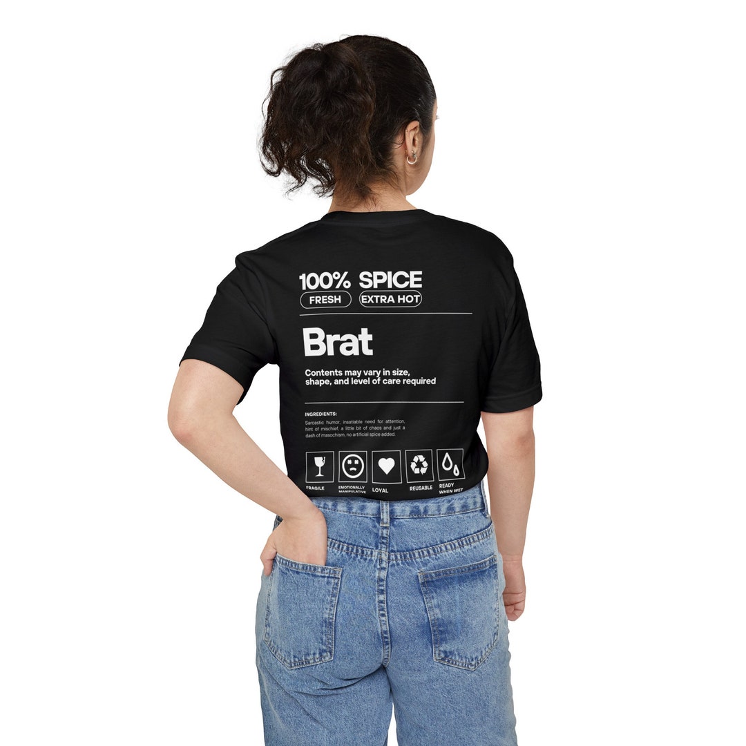 Brat Nutrition Label Ingredients Casual Kink BDSM Submissive Pocket ...
