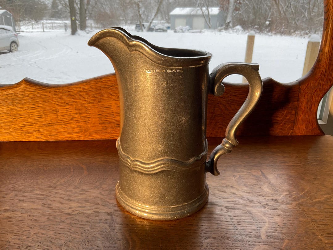 Vintage Wilton Pewter Water Pitcher With Ice Catcher - Etsy
