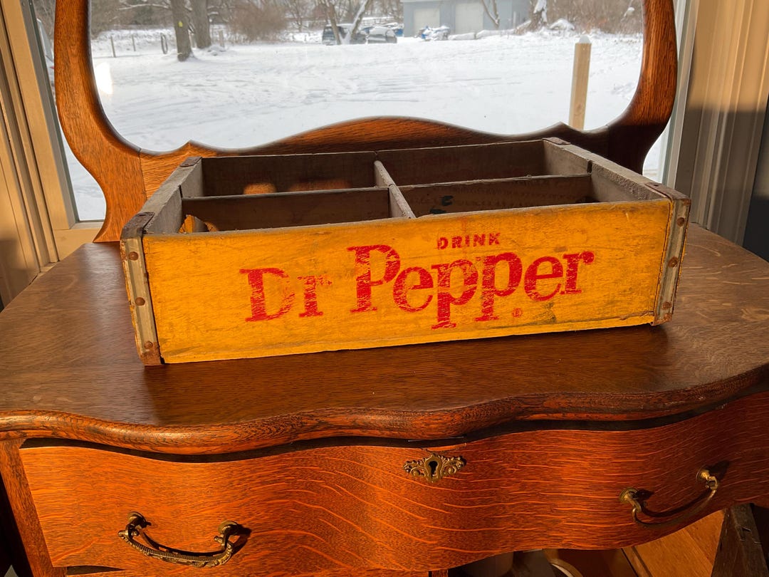 Vintage Dr. Pepper Wooden Crate Flint Mich. - Etsy