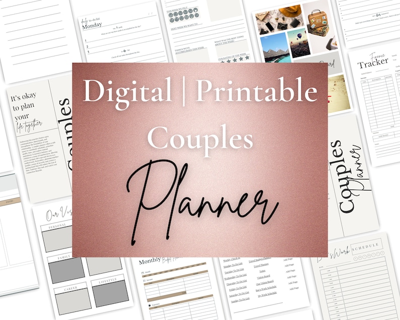 Digital/printable Couples Planner Lovers Journal Relationship Manager ...