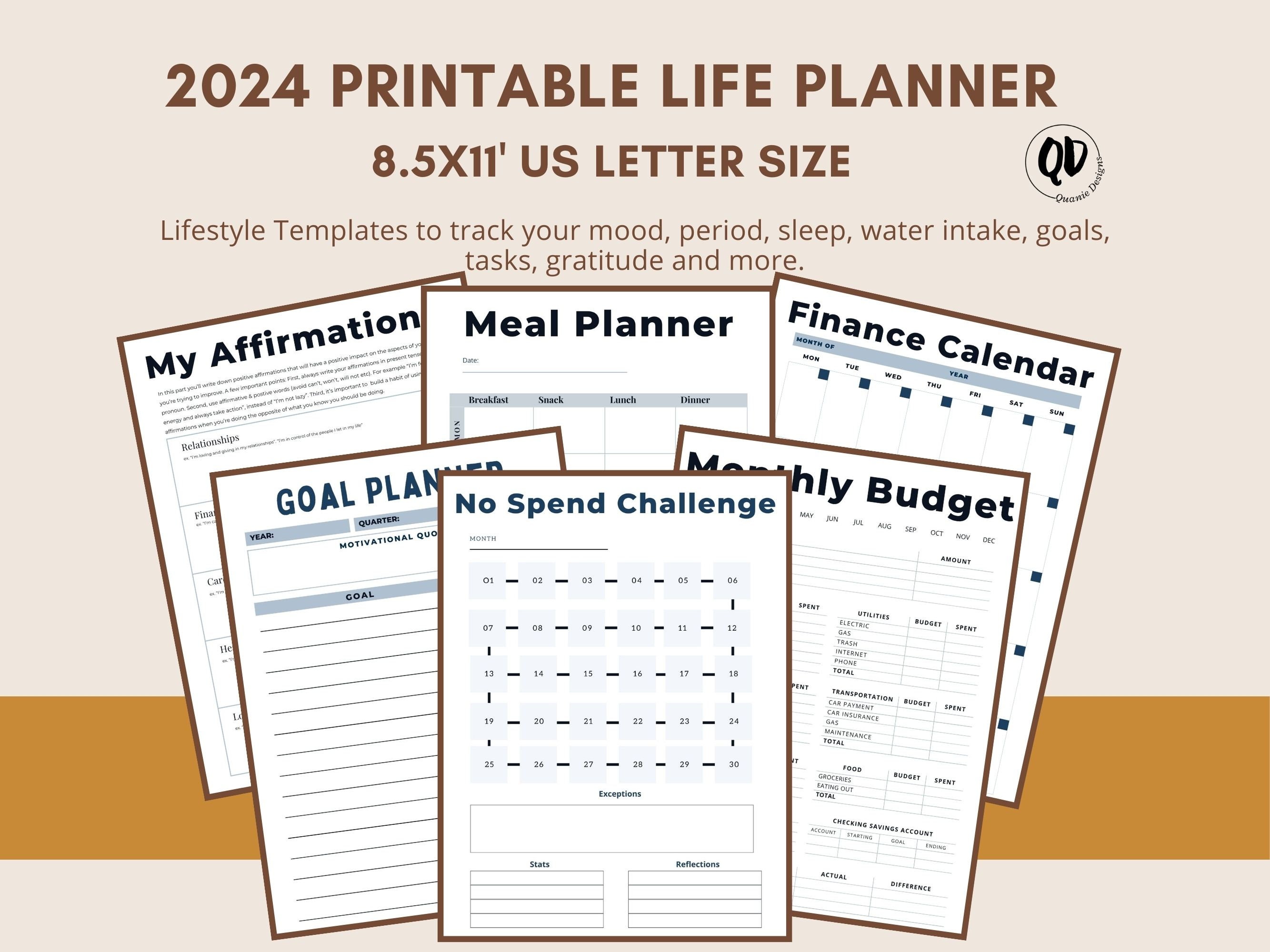 The Ultimate Mens 2024 Life Planner Printable and Digital PDF, All in ...
