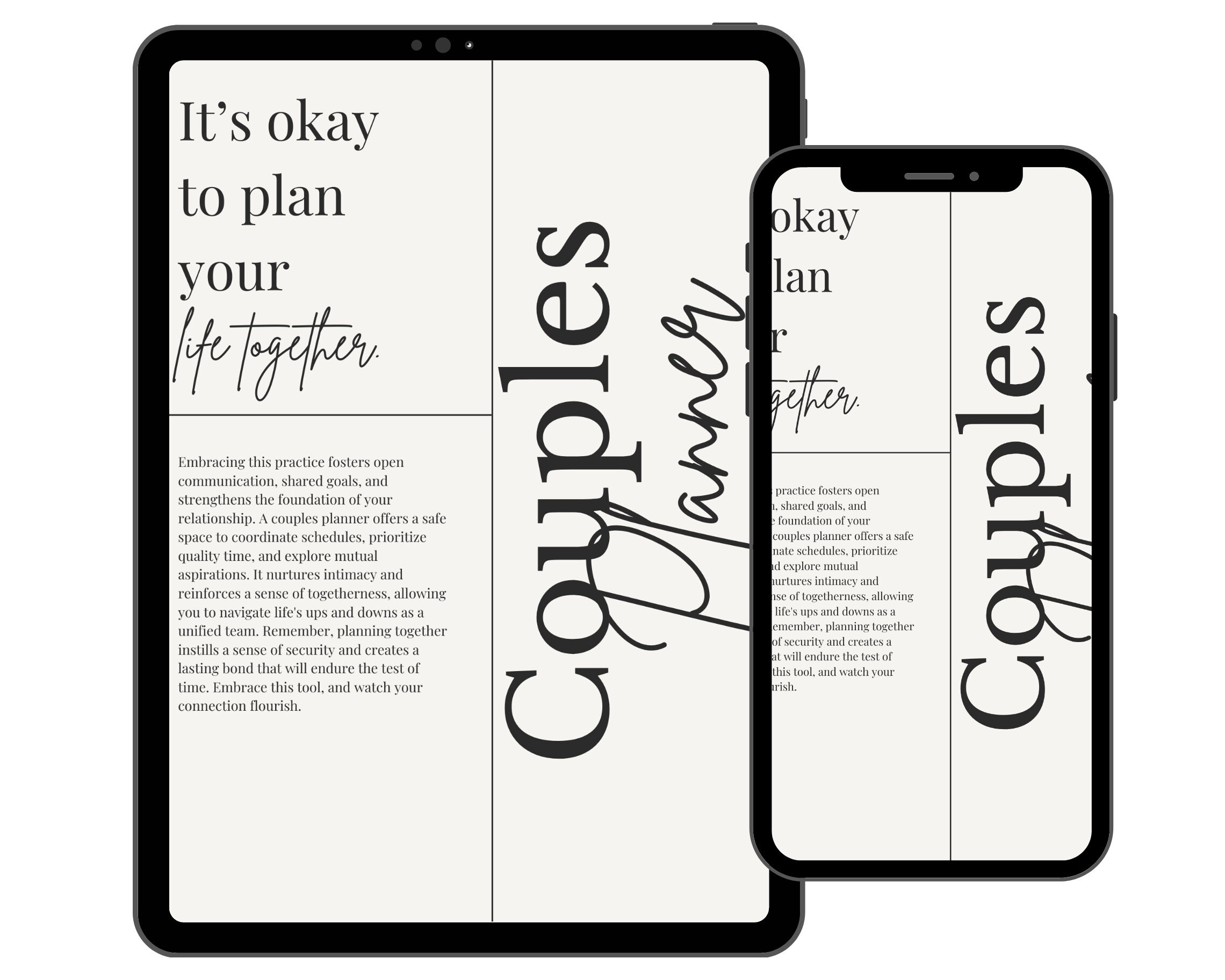 Digital/printable Couples Planner Lovers Journal Relationship Manager ...