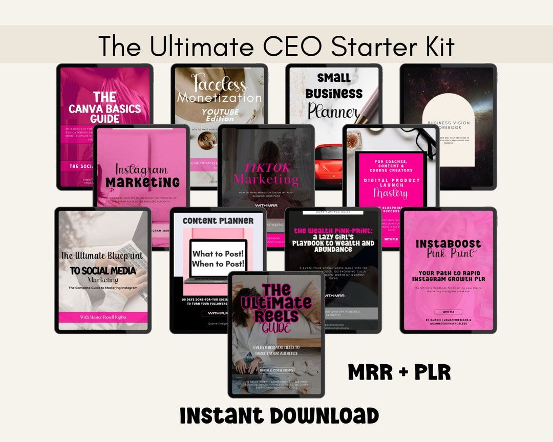 Digital Starter Kit Bundle, Done for You Digital Products, PLR, Private ...