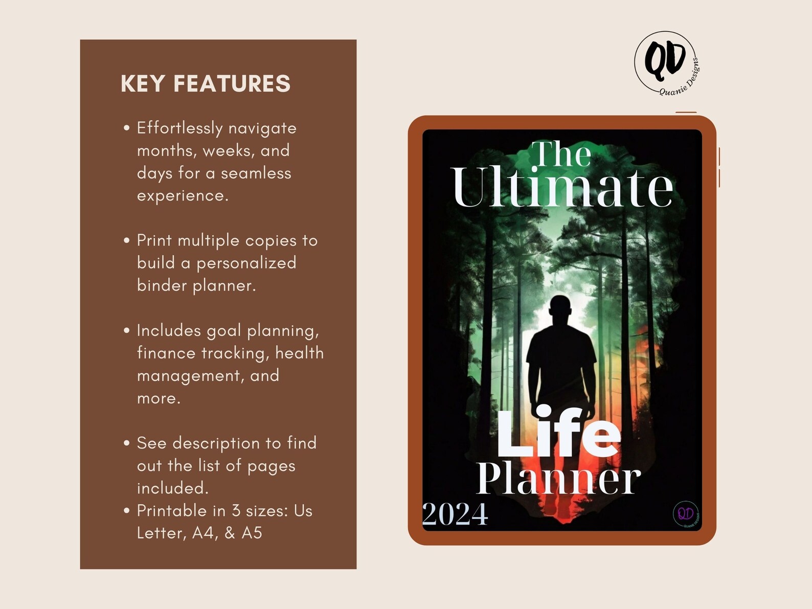 The Ultimate Mens 2024 Life Planner Printable and Digital PDF, All in ...