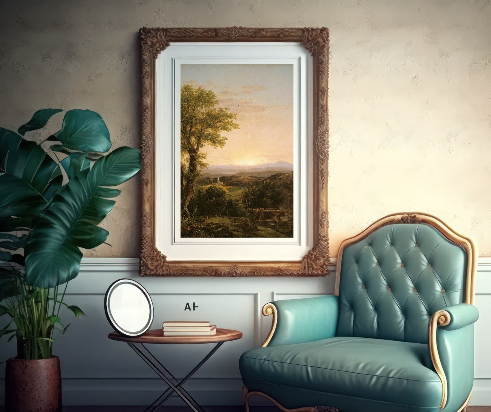 Vintage Landscape Art Print Printable Vintage Landscape Painting Fine ...