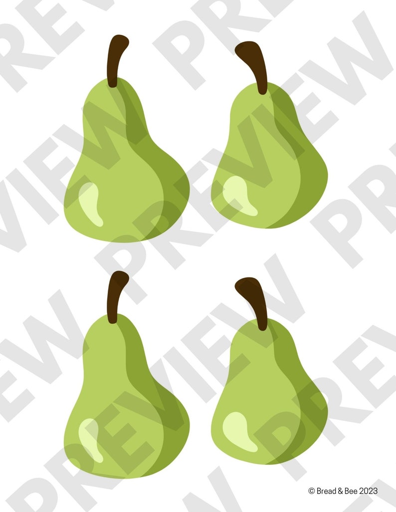 Printable Pear Banner, DIY Pear Garland, Instant Download, Pear Gift ...