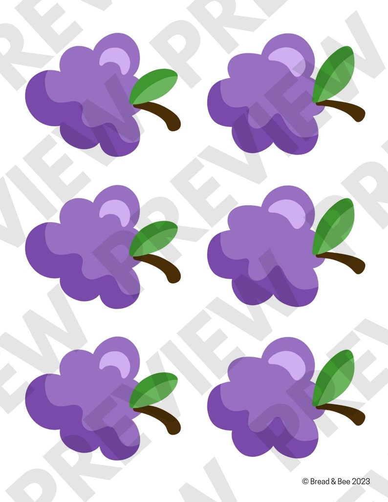 Printable Grape Banner, DIY Grape Garland, Instant Download, Grape Gift ...