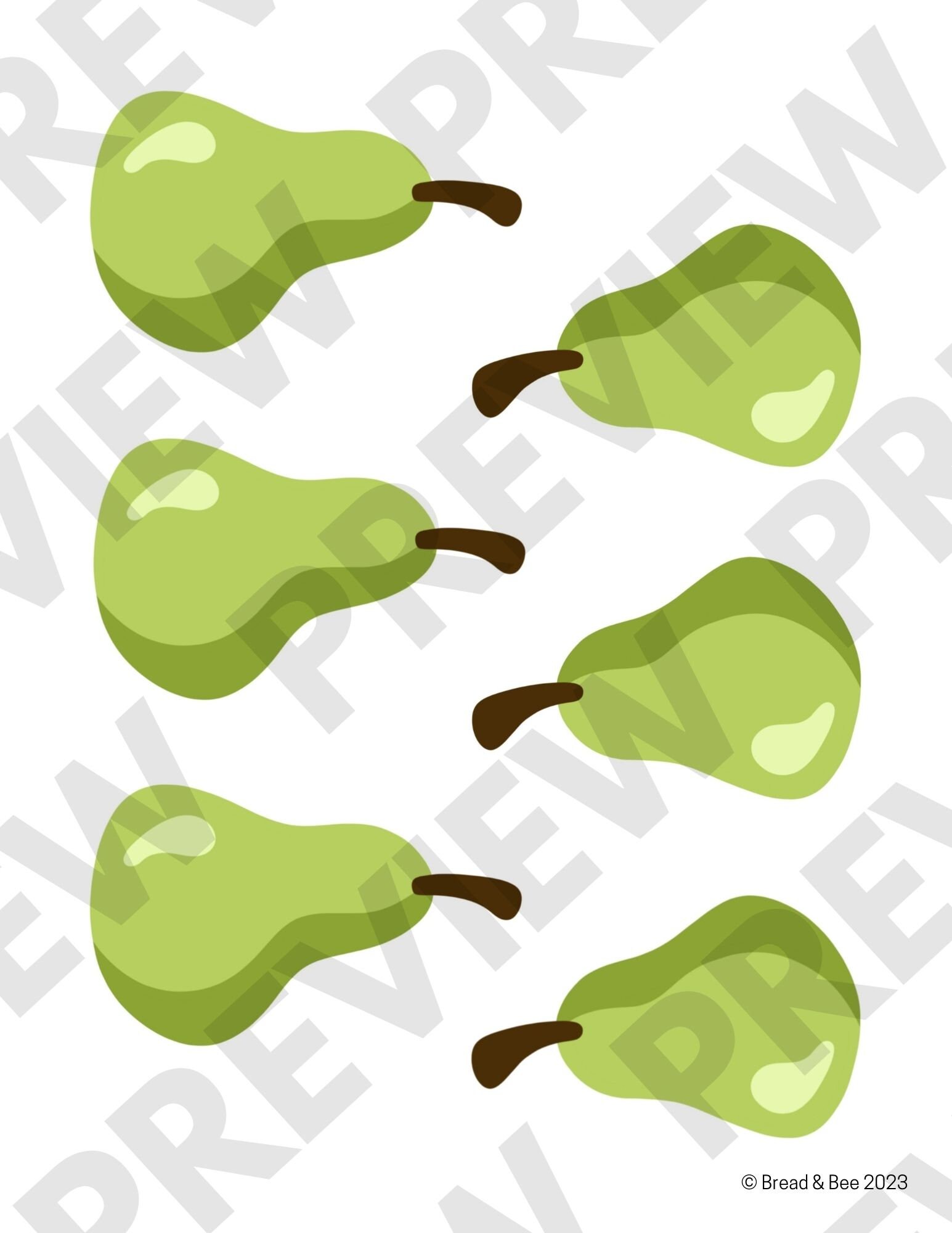 Printable Pear Banner DIY Pear Garland Instant Download - Etsy