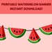 Printable Watermelon Banner, DIY Watermelon Garland, Instant Download ...