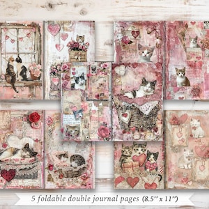 Junk Journal Kit | Sweet Cats | Printable Cats Journal Pages | Ephemera ...