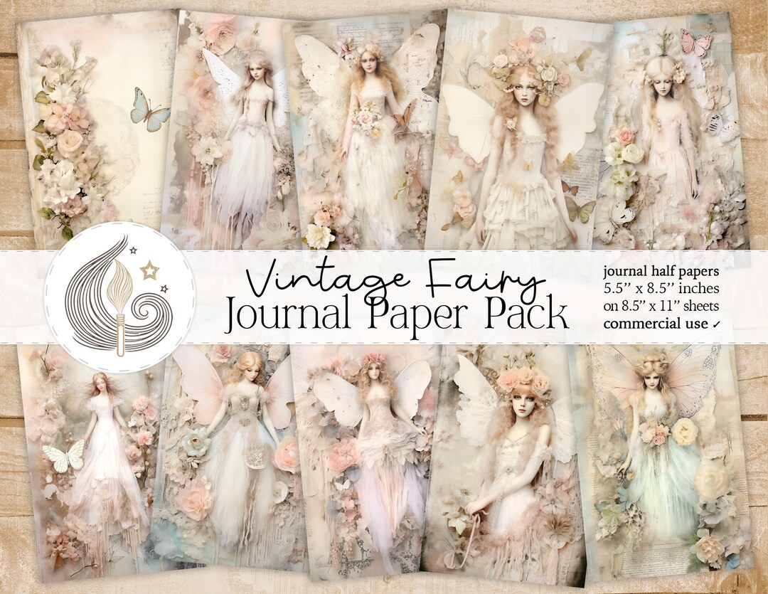 Vintage Fairy Junk Journal Pages: Enchanted Papers With Ethereal ...