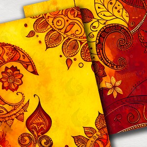 Hippie Henna Pattern | Commercial Use | Digital Paper | Indian Textures ...