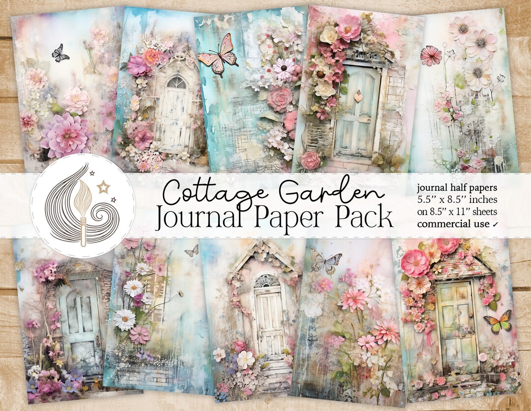Cottage Garden Junk Journal | Printable Journal Pages | Scrapbook Paper ...