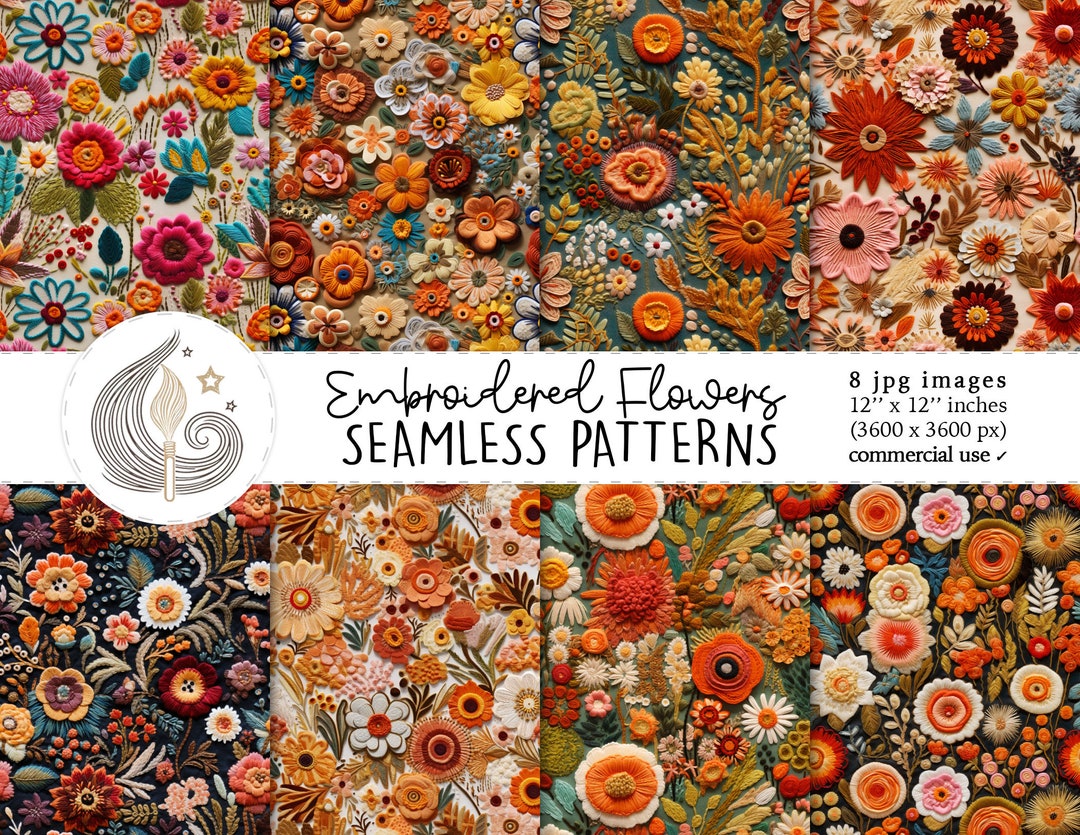 Seamless Floral Fabric Pattern | Commercial Use | 3d Seamless Floral ...
