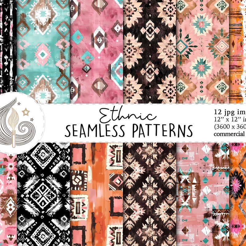 Geometric Tribal Wall Art - Etsy