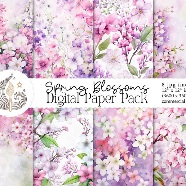 Spring Floral Paper - Etsy