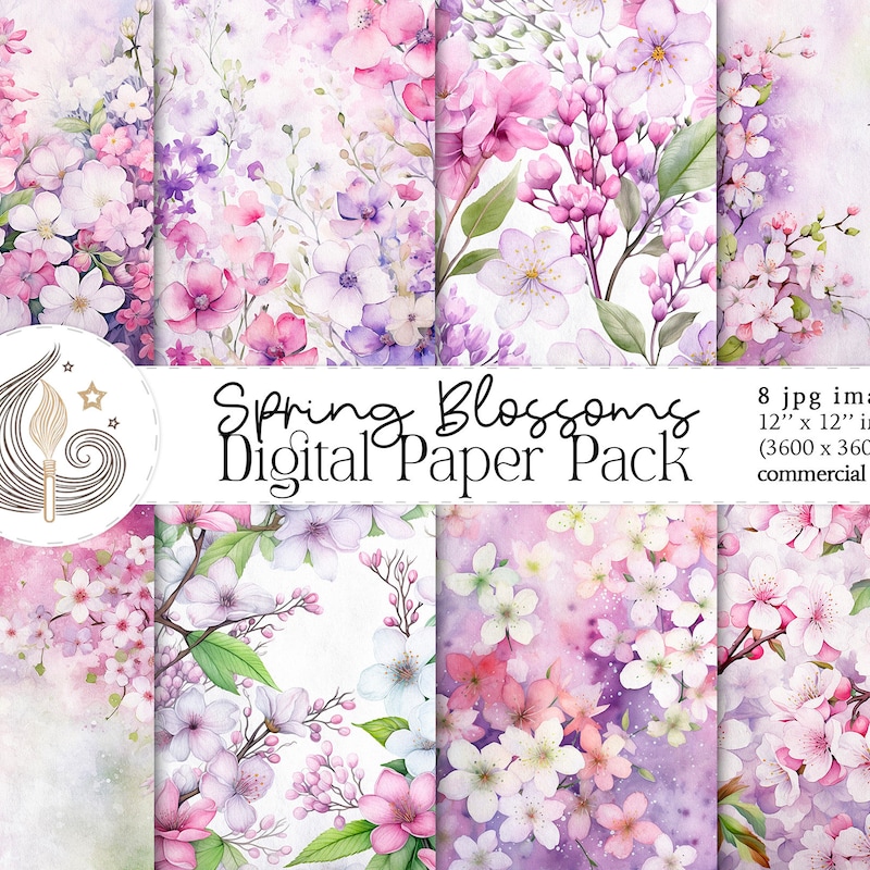 Spring Floral Paper - Etsy
