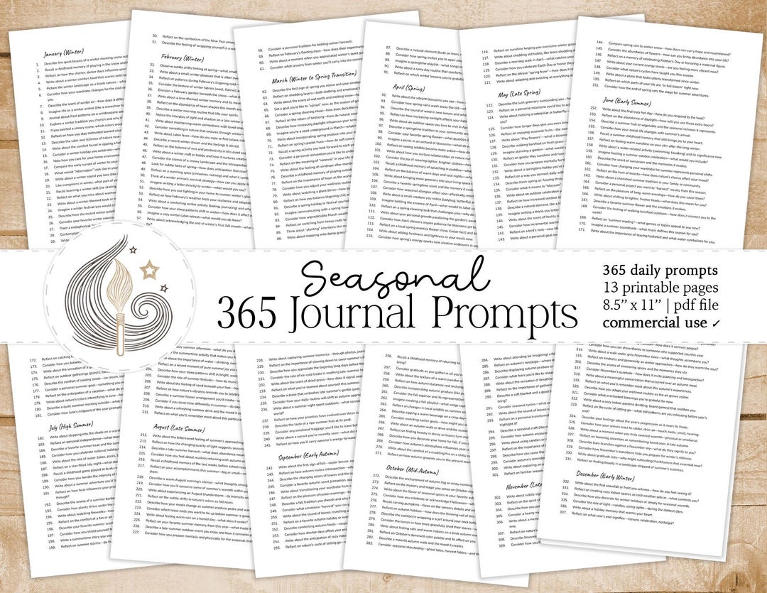 Seasonal Reflection and Inspiration | 365 Journal Prompts | Embrace the ...