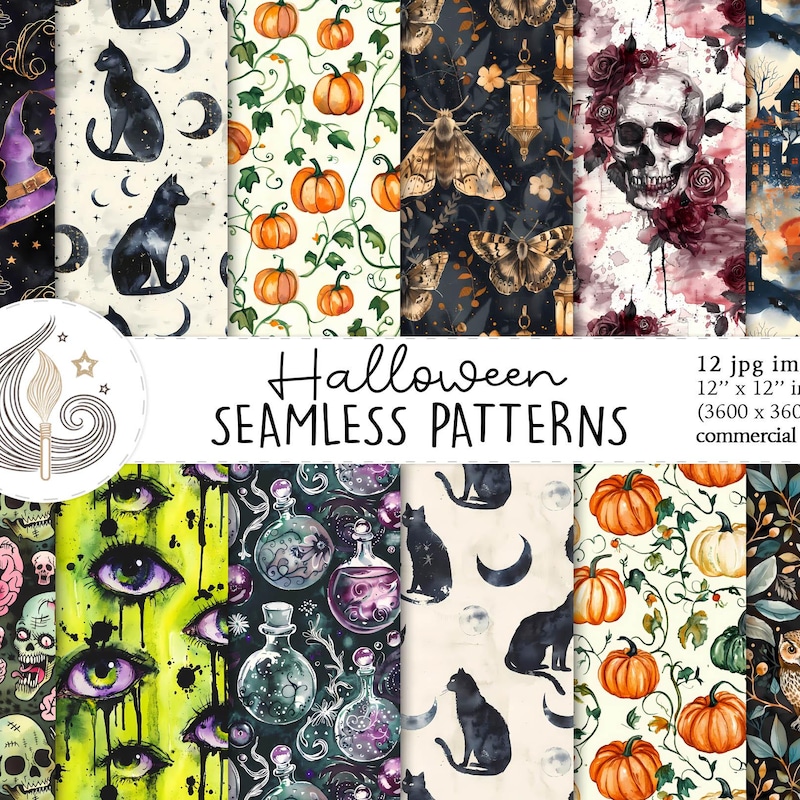 Halloween Watercolor Printable - Etsy