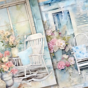 Cottage Porch Journal Paper Pack | Shabby Chic Printable Journal Pages ...