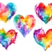 Rainbow Heart Clipart Watercolor Splashes Paint Splash Clipart ...