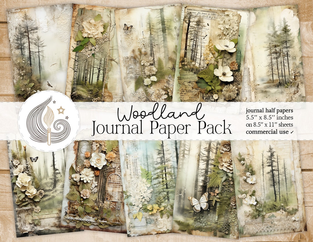 Woodland Junk Journal Printable | Forest Digital Junk Journal Pages ...