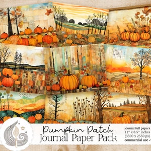 Pumpkin Patch Journal Paper Pack | Fall Junk Journal Kit | Autumn ...