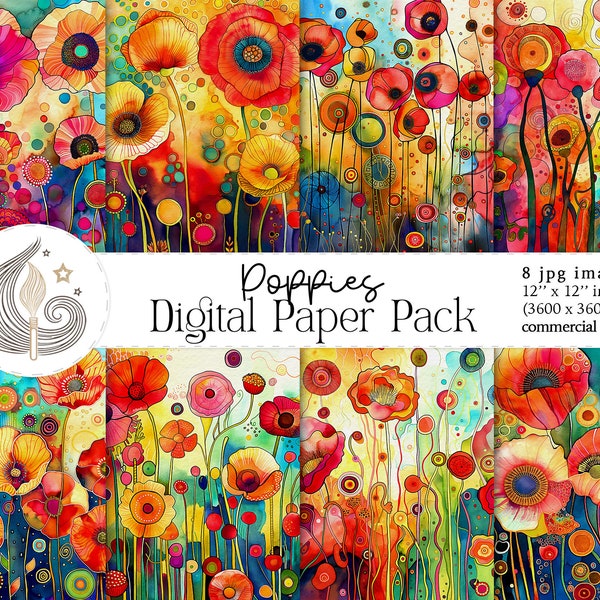 Poppies Watercolor - Etsy